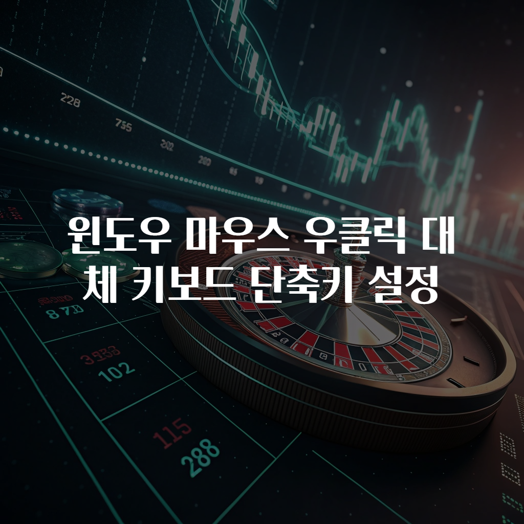 윈도우 마우스 우클릭 대체 키보드 단축키 설정 알고 싶었어요