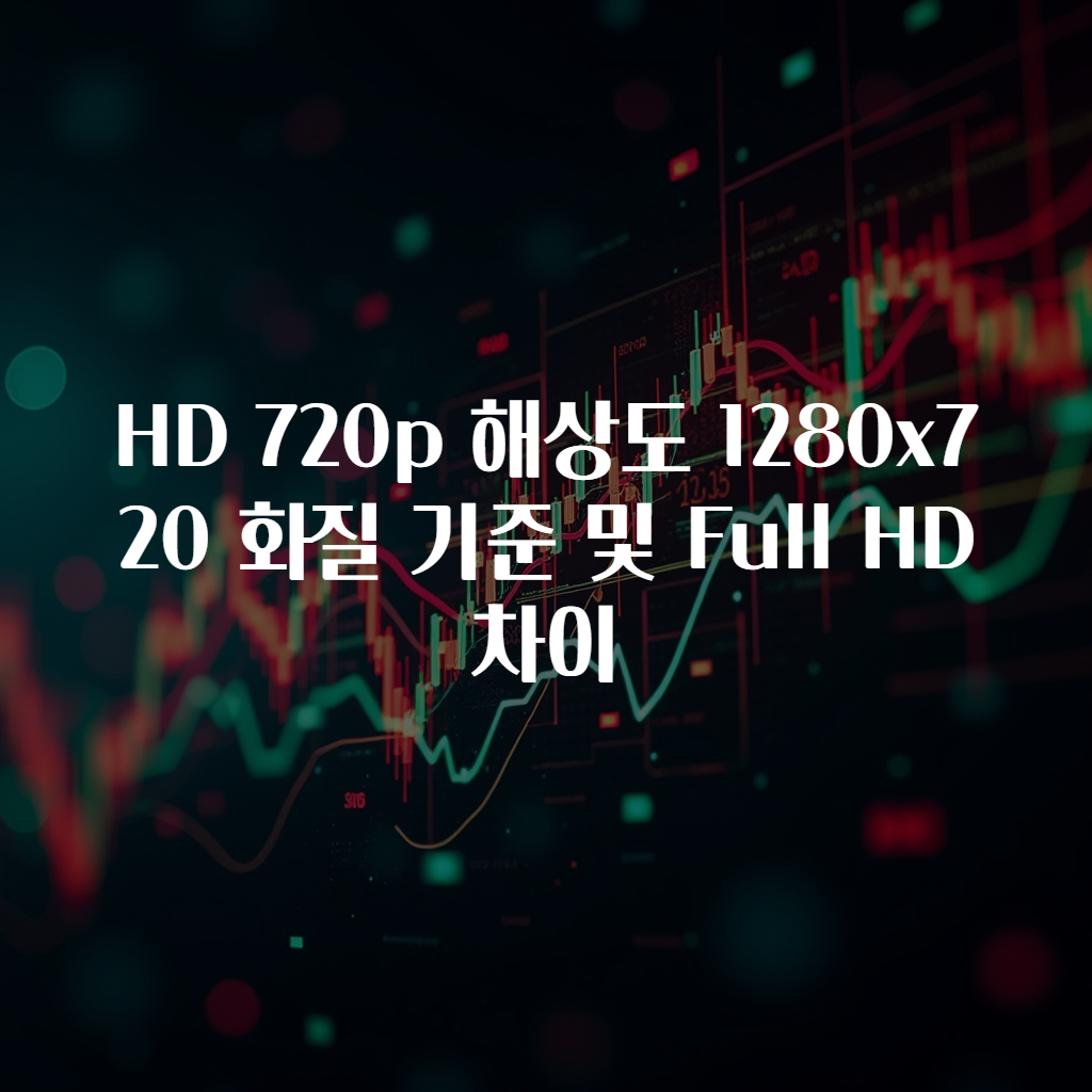 HD 720p 해상도 1280x720 화질 기준 및 Full HD 차이 궁금했어요